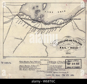Map of Cleveland & Toledo Rail Road, with its connections , Cleveland ...