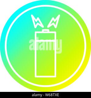 battery circular icon with cool gradient finish Stock Vector Image & Art - Alamy