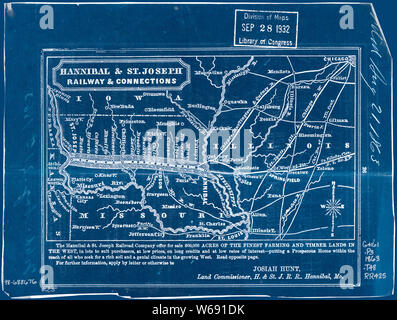 0277 Railroad Maps Hannibal St Joseph Railway connections Rebuild and ...