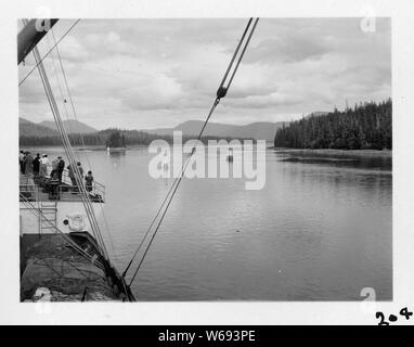 Wrangell Narrows, Alaska. View in Wrangell Narrows. 1937 Stock Photo ...