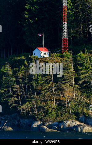 Chatham Point Lighthouse, Inside Passage, Vancouver Island, British ...