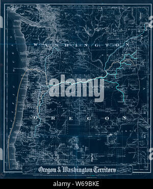 0341 Railroad Maps Colton's township map of Oregon Washington Territory ...