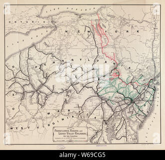 Rail road map of Pennsylvania , Railroads, Pennsylvania, Maps, Counties ...