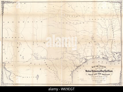 Map of Sabine in Texas Stock Photo - Alamy