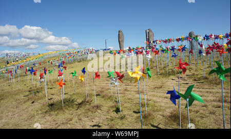 Pinwheels of Pyungwhanuri, the place for peace and union in Paju, Korea ...