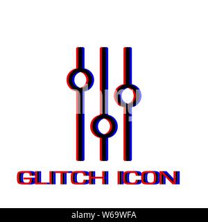 Equalizer effect record icon. Simple illustration of equalizer effect ...