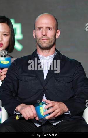 English actor Jason Statham attends a premiere event for his new movie ...