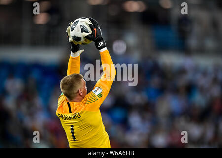 England goalkeeper Jordan Pickford (1) competes during the World Cup ...