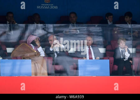 Russian President Vladimir Putin (second from right) during the summit ...