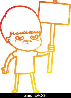 angry cartoon boy protesting Stock Vector Image & Art - Alamy