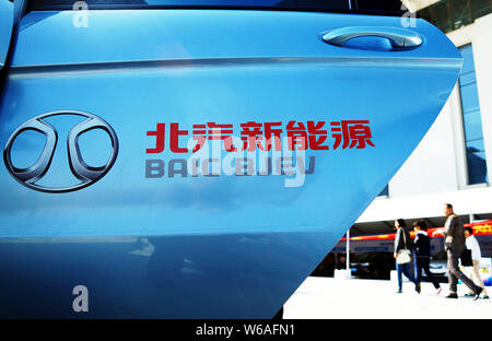 --FILE--An E150EV electric car of BAIC BJEV of BAIC Group is seen in Tianjin, China, 6 October ...