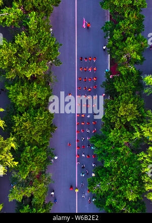 Aerial view of Zhaoling Tomb in Beiling Park in Shenyang city ...