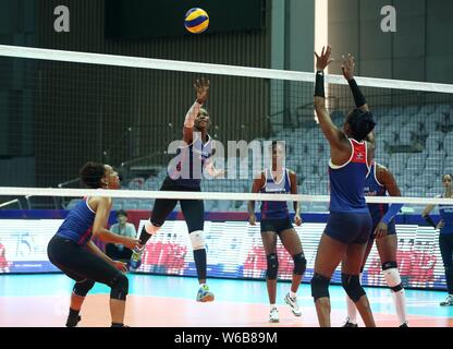 Players of Dominican Republic women's national volleyball team take ...