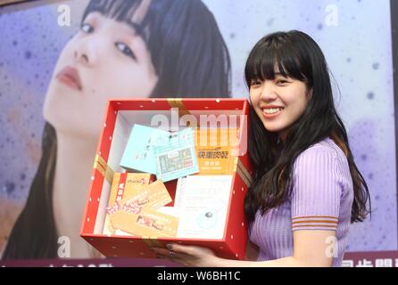 **TAIWAN OUT**Japanese singer Aimyon attends a press conference for her ...