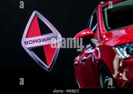 --FILE--View of a logo of Foton Motor, also known as Beiqi Foton Motor ...