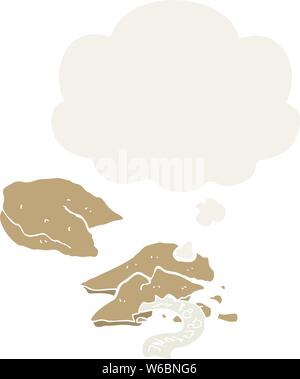 cartoon cookies with thought bubble in comic book style Stock Vector ...