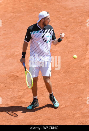 Jan-Lennard Struff during his match against Felix Auger-Aliassime on day four of the 2025 ...