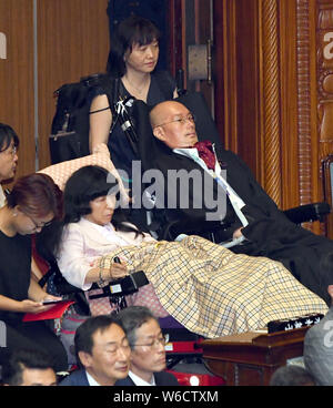 Actor turned politician, Taro Yamamoto campaigning for his Reiwa ...
