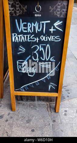 Reus and Cambrills,Catalunya,Spain, streets day and night,buildings and ...