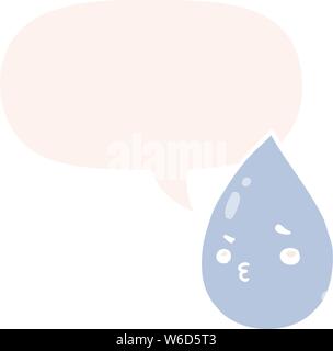 Raindrop cartoon in character speaking on phone Stock Vector Image ...