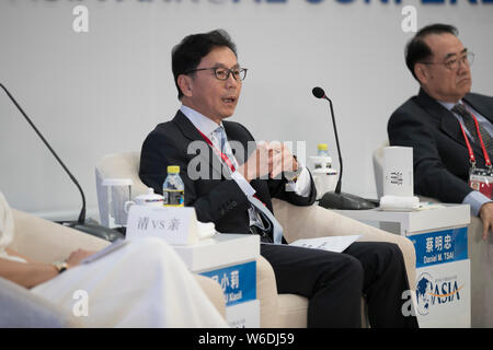 Daniel M. TSAI, Chairman of Fubon Group, speaks at the "Getting the ...