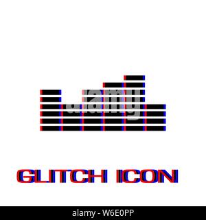 Equalizer beat icon. Simple illustration of equalizer beat vector icons ...