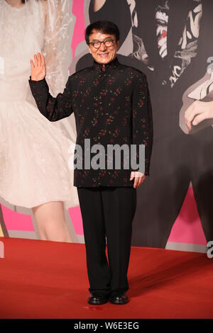 Hong Kong kungfu star Jackie Chan attends a press conference for "Run ...