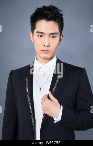 Chinese actor and model Sheng Yilun, also known as Peter Sheng, poses ...
