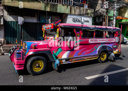 Colourful Jeepneys In Cebu City, Cebu, The Philippines Stock Photo - Alamy