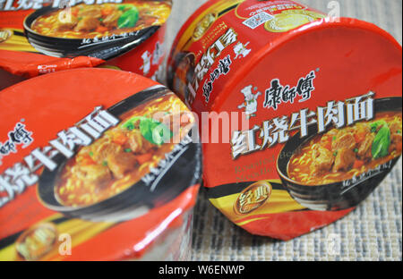--FILE--View of Master Kong instant noodle of Tingyi (Cayman Islands ...