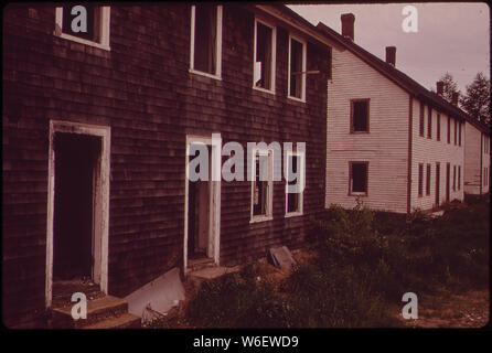 Abandoned mill houses in Charlestown - Rhode Island ca. May 1973 Stock ...