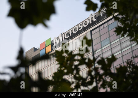 --FILE--View of the headquarters of Microsoft in Beijing, China, 8 ...