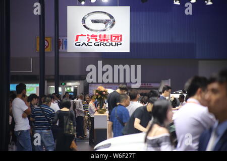 --FILE--People visit the stand of GAC Group (Guangzhou Automobile Group ...