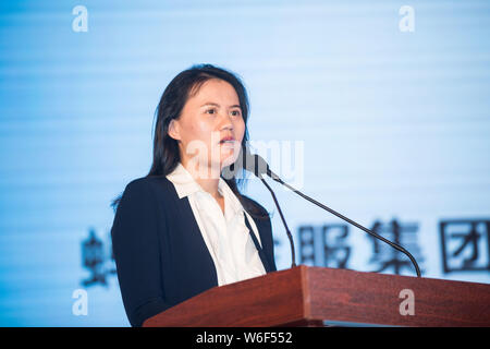 --FILE--Lucy Peng Lei, the executive chairman of Ant Financial Services ...