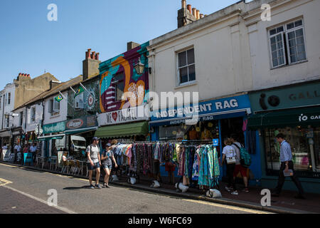 Brighton Flea Market antiques shops in the kemptown area of the city UK ...
