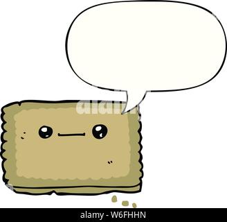 cartoon biscuit with speech bubble Stock Vector Image & Art - Alamy