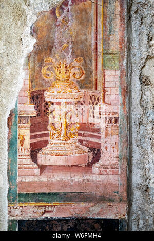 Restoration of Roman wall painting in the museum - Archaeological site ...