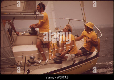 CREW OF THE YELLOW JACKET LEND COLOR TO THE ANNAPOLIS--NEWPORT RACE, A ...