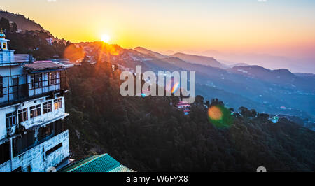 Amazing Sunrise in mountains Mussoorie in India Uttarakhand, wallpaper ...