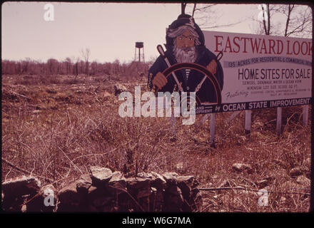 Developer's sign at Point Judith on Block Island Sound - Rhode Island ...