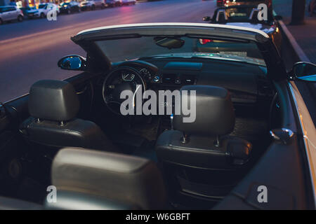 night driving a convertible with the top down Stock Photo - Alamy