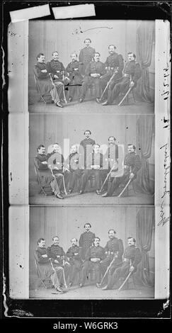 Gen. Abner Doubleday and staff of six, most recognized 19th Century ...
