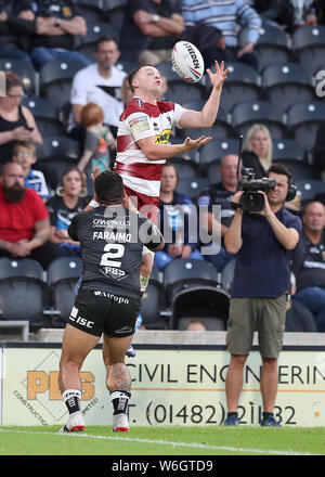 Bureta Faraimo (2) of Hull FC goes in for the try in, on 8/21/2021 ...