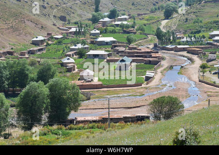 A remote village in the Hissar mountains, Pamir-Alay range ...