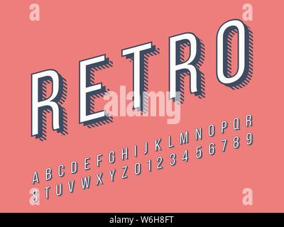 Retro color font and alphabet. Stock vector Stock Vector Image & Art ...
