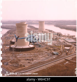 H-500 (helicopter) over TMI (Three Mile Island Nuclear Generating ...