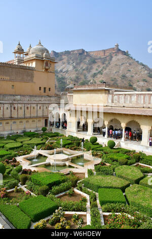 Aram Bagh, the pleasure garden, Amer Fort, Amer, India, Asia, UNESCO ...