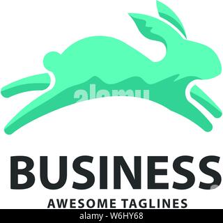 Rabbit vector logo concept illustration Stock Vector Image & Art - Alamy