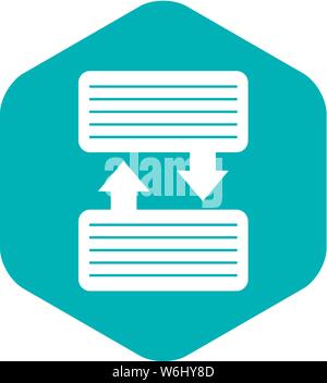 Infographic blocks with arrows icon, simple style Stock Vector Image ...