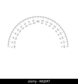 Protractor circular scale bar overlay for measuring tools Stock Vector ...